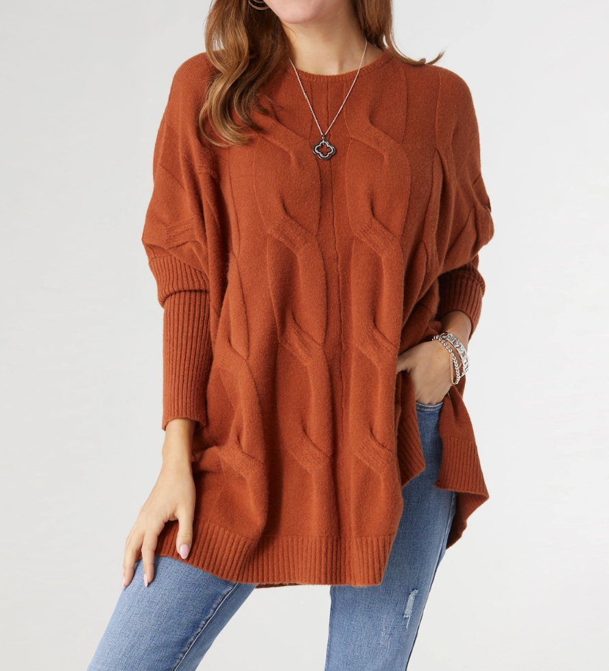 Luxe Cable Knit Sweater – Wildflower Boutique